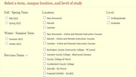 Registration and Course Information | Rutgers University-Camden